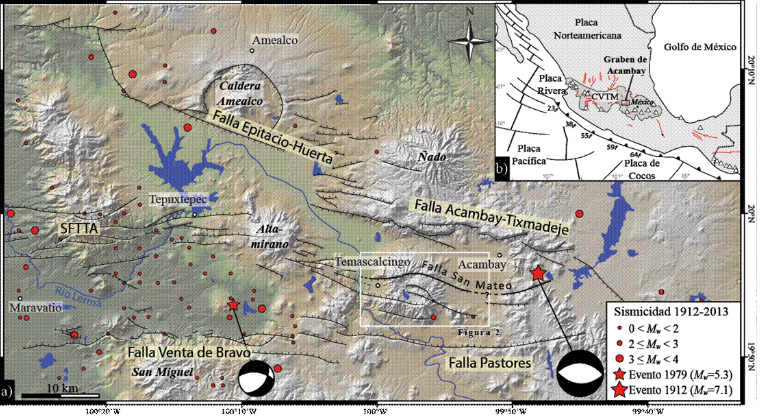 Imagen: mapa del graben de Acambay con los principales sistemas de ...